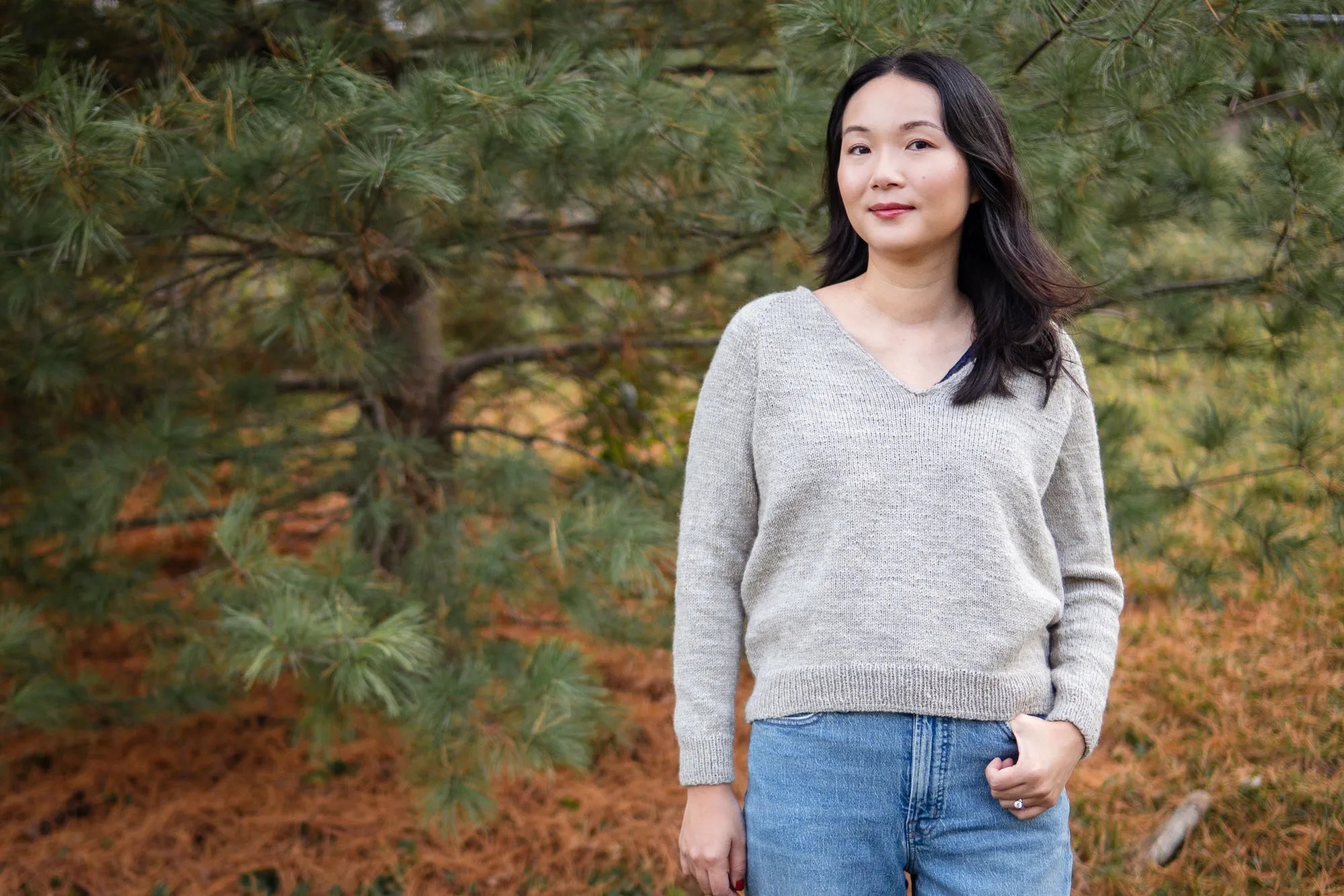 How to knit longer sleeves for Slightly Sassy V | Aimee Sher