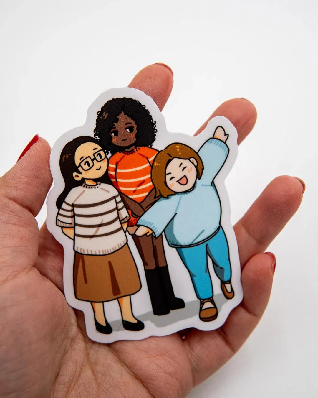 Coloring Book Friends Sticker - Knitting Themed Sticker