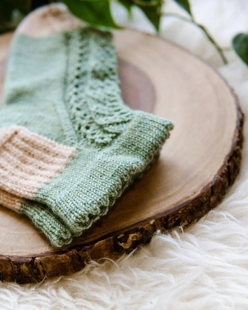 Resilience Socks - Lace sock knitting pattern by Aimee Sher